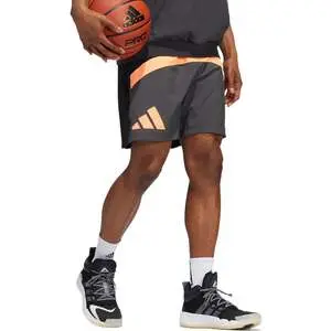 Adidas Galaxy Stripe Logo Straight Shorts - Gray
