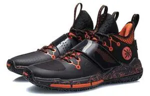LI-NING Wade Block High-top Sneakers - Black/orange