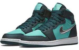 JORDAN 1 Retro High Hyper Jade Sneakers - Blue