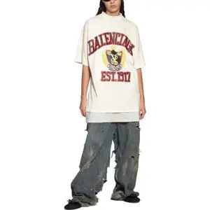 Balenciaga Est. 1917 Crest Logo T-shirt - White