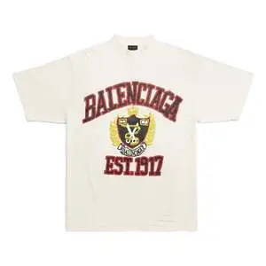Balenciaga Est. 1917 Crest Logo T-shirt - White