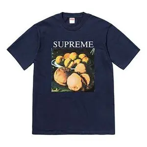 Supreme Fw18 Still Life Tee Navy Printing Short Sleeve Navy