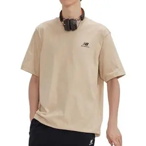 NEW BALANCE Sportswear Iu T-shirt Asia Sizing 'beige Black - Beige/black