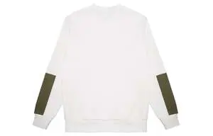 NEW BALANCE Splicing Knit Round Neck Pullover - White