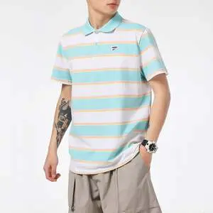 PUMA Downtown Stripe Polo Tee Shirt 'white