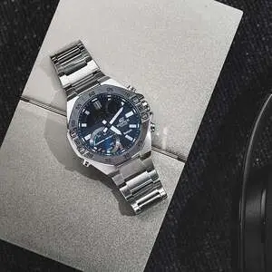 Casio Edifice Stainless Steel Analog-digital Watch - Silver