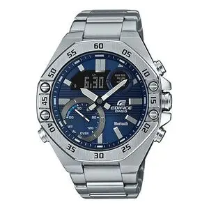 Casio Edifice Waterproof Analog-digital Watch Blue - Silver