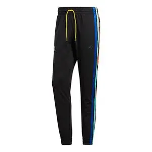 Adidas Harden Fle Pant Basketball Polar Fleece Bundle Feet Sports Long Pants - Black