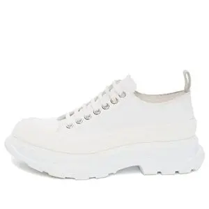 Alexander McQueen Tread Slick Low Lace Up Sneakers - White