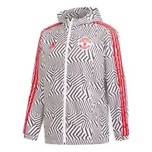 Adidas Manchester United Team Graphic Hooded Jacket - White