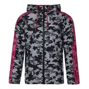 Adidas Camouflage Hooded Zip-up Track Jacket - Black