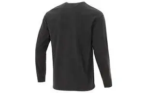 Nike Solid Color Small Logo Round Neck Long Sleeves Black T-shirt - Multi-color