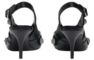 Balenciaga Cagole Slingback 70mm Pumps - Black/silver