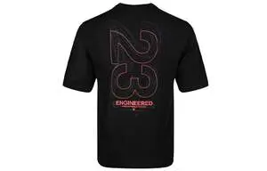 JORDAN 23 Enginereed Round Neck Short Sleeve - Black