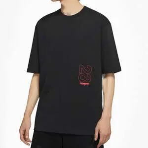 JORDAN 23 Enginereed Round Neck Short Sleeve - Black