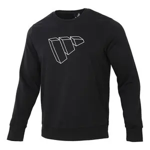 Adidas Fi Swt Ft Bos Logo Printing Sports Round Neck Pullover - Black