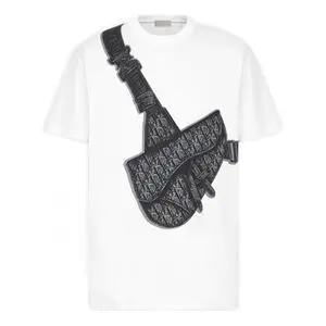 Dior Compact Spinning Cotton Saddle Bag Print T-shirt - White