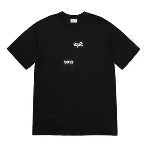 Supreme Fw18 X Comme Des Garcons Shirt Split Box Logo Tee Logo Tee - Black