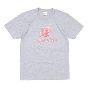 Supreme Ss17 Elephant Tee Small Short Sleeve Gray - Grey