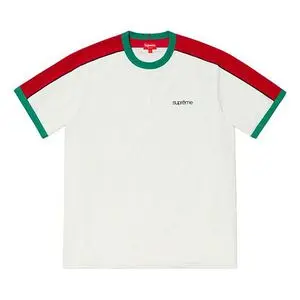 Supreme Ss19 Shoulder Stripe Terry Ss Top Tee - White
