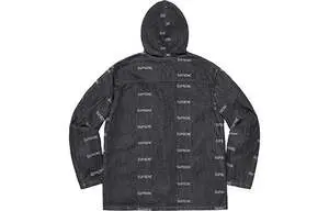Supreme Ss19 Logo Denim Turnout Jacket - Black