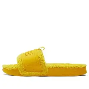 PUMA Leadcat Ylm Slide Plush Fur Slippers - Yellow