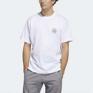 Adidas Originals Tri-foil Tee Printing Round Neck Pullover Sports Short Sleeve - White