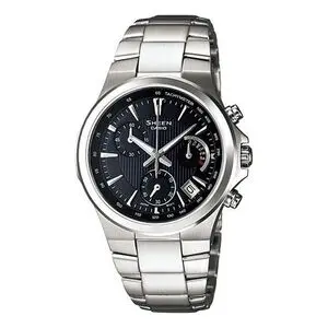 Casio Sheen Stainless Steel Analog/digital Chronograph Watch - Black