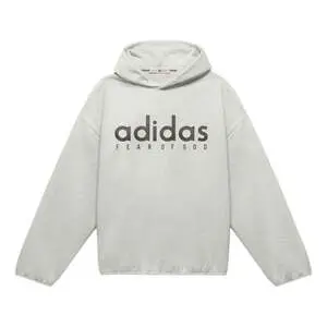 Adidas X Fear Of God Athletics Oversized Hoodie Asia Sizing - Heather Grey