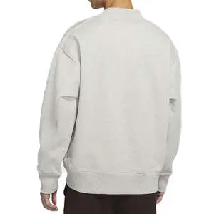 Nike Trend Capsule Series Logo Embroidered Sports Round Neck Pullover - Light Grey