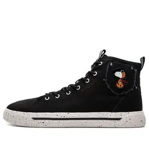 ANTA X Snoopy High Top Canvas Sneakers - Black/white