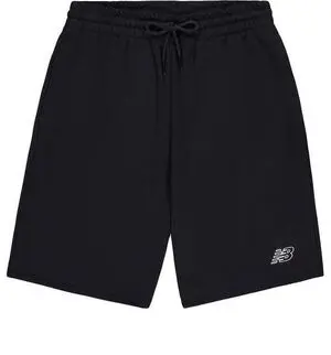 NEW BALANCE Nb Logo Cotton Shorts - Black