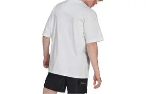 Adidas New Oversized Tee Logo Loose Pullover Round Neck Short Sleeve White T-shirt