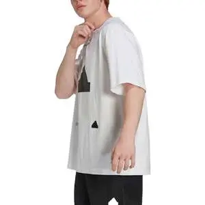 Adidas New Oversized Tee Logo Loose Pullover Round Neck Short Sleeve White T-shirt