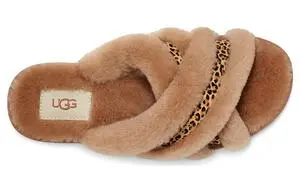 UGG Crossed Strap Slides - Chestnut
