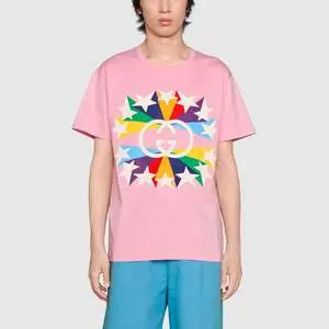 Gucci Ss21 G Printing Cotton Short Sleeve