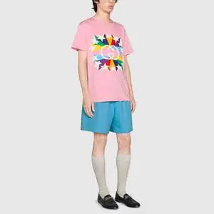 Gucci Ss21 G Printing Cotton Short Sleeve