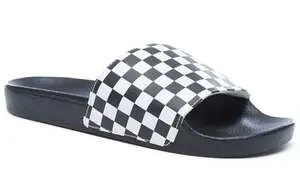 VANS Checkerboard Slide On Sandals - Black