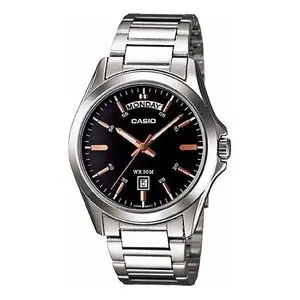 Casio Stainless Steel Quartz Analog Watch - Black