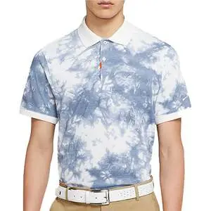 Nike Sports Golf Short Sleeve Polo Shirt White Blue