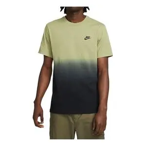 Nike Logo Printing Gradient Casual Sports Short Sleeve Wild Green T-shirt - Default Color
