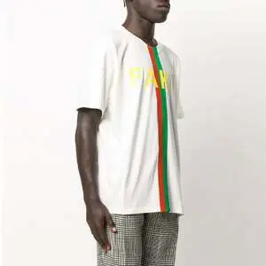 Gucci Fake/not" Alphabet Print T-shirt - White