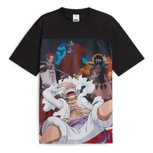 PUMA X One Piece All-over Print T-shirt 'black - Black/multi-color