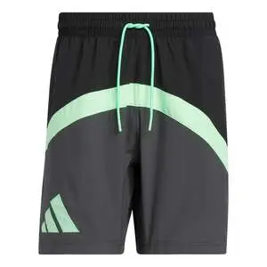 Adidas Galaxy Stripe Logo Straight Shorts - Black
