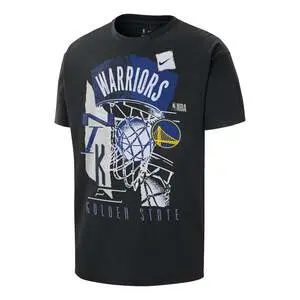 Nike Nba Golden State Warriors Courtside T-shirt - Black