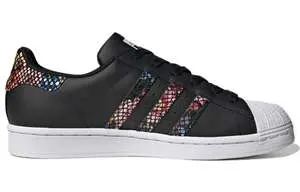 Adidas Superstar Floral Snakeskin Print Sneakers - Black