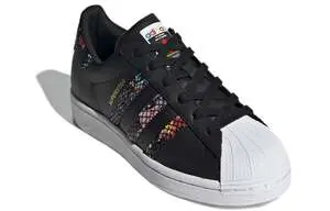 Adidas Superstar Floral Snakeskin Print Sneakers - Black
