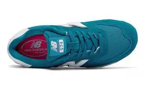 NEW BALANCE 574 "high Visibility Teal" Sneaker - White/blue