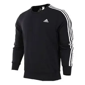 Adidas Sweatshirt With Signature Stripes - Black