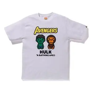 A BATHING APE X Marvel Milo The Hulk T-shirt - White
